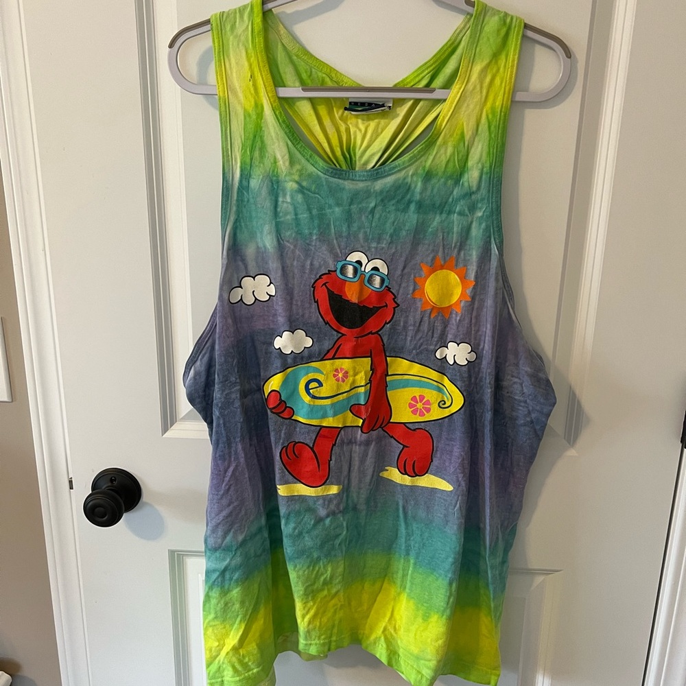 Vintage Sesame Street Elmo Tie Dye Tunic - Gem